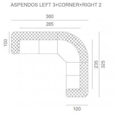 ASPENDOS L SHAPE SOFA ASP003